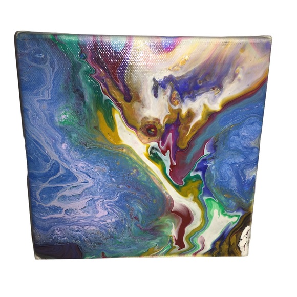 Hand Crafted | Art | Abstract Geode Marble Oil Painting On Canvas 6 ...
